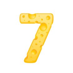 3d cheese number 7 free image download