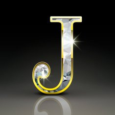 3d gorgeous diamond letter J free image download