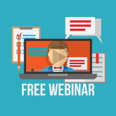 Concept for webinar online learning professional lectures in internet ...