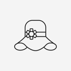 Hat line icon N25 free image download