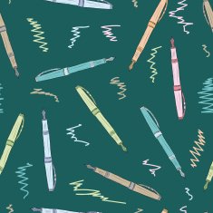 Seamless colored pens free image download