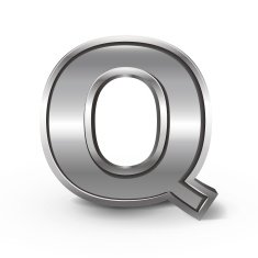 3d metal letter Q N2 free image download