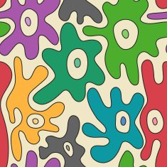 Seamless pattern with amoeba free image download