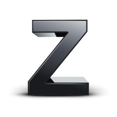 3d black letter Z free image download