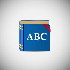 Dictionary application icons vector illustration free image download