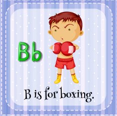 Letter B for boxer free image download