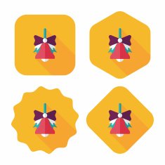 School bell flat icon with long shadow eps10 N12 free image download