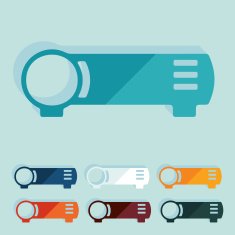 Flat design cinema projector N3 free image download