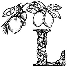 Lemon letter L free image download