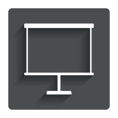 Presentation billboard sign icon PPT symbol N5 free image download