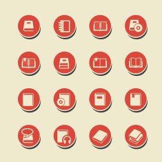 Book Icon Circle Background Shadow free image download