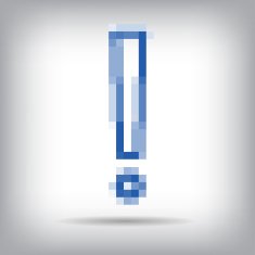 Exclamation mark icon pixel free image download