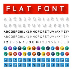 Flat font free image download
