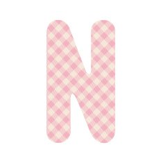 Pink squares pattern alphabet N free image download