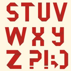 Ribbon red Alphabet free image download