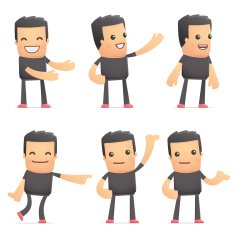 Set of bad guy character in different poses N2 free image download