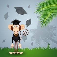 Monkey graduate free image download