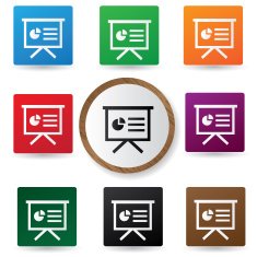 Presentation buttons vector free image download