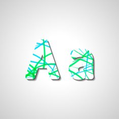 Colorful letter alphabet N67 free image download