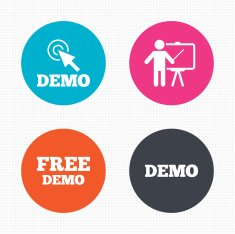 Demo with cursor icon Presentation billboard N8 free image download