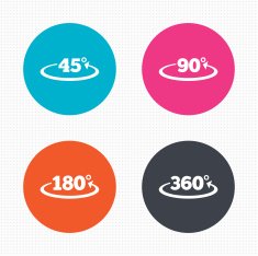 Angle degrees icons Geometry math signs N31 free image download