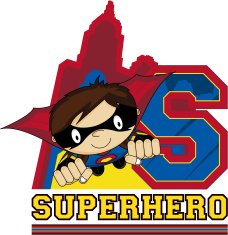 Mini Superhero Learning Letter S N74 free image download