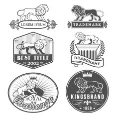 Lion labels free image download