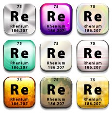Periodic table showing Rhenium free image download