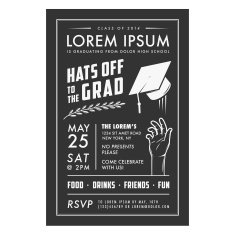 Vintage graduation party invitation card free image download