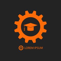 Orange engineering education logo free image download
