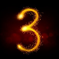 3d sparkler firework number 3 free image download