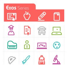 Education Icons Exos Series free image download