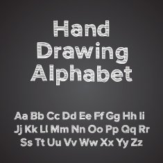 Hand drawing alphabet with chalk effect free image download