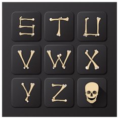 Bones Alphabets Set 3 free image download