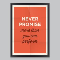Motivational quote Never promise more than free image download