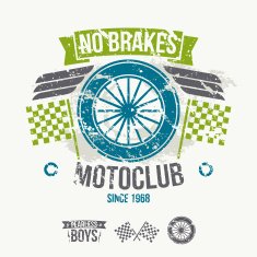 Emblem of the motorcycle club in retro style N2 free image download