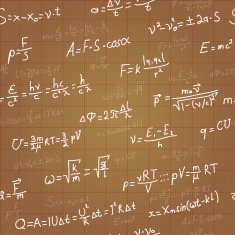 Physics formulas vector seamless pattern on brown blueprint Vector N2 ...
