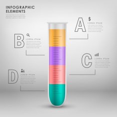 Test tube vector illustration infographics N3 free image download