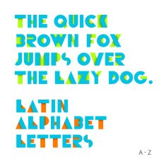 Geometric shapes alphabet letters Retro font Latin le free image download
