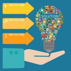 Infographics solution light bulb free image download