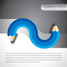 Template with pencil banner free image download