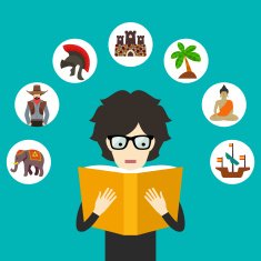 Boy reading an adventure book N2 free image download