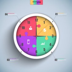 Modern Design Minimal jigsaw style infographic free image download