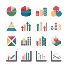 Graph chart Business and financial Icons set free image download