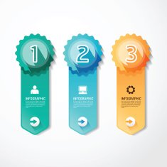 Banners number shadow Template concept vector free image download