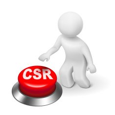 3d man with csr corporate social responsibility button free image download