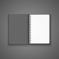 Vector Realistic Blank Open Notebook N4 free image download