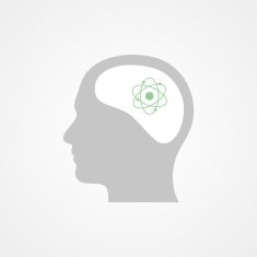 Head and atom icon free image download