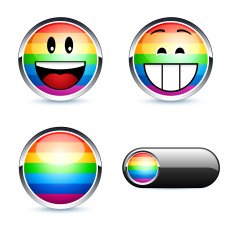 Rainbow emoticons free image download
