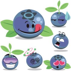 Blueberry Cartoon Set A free image download